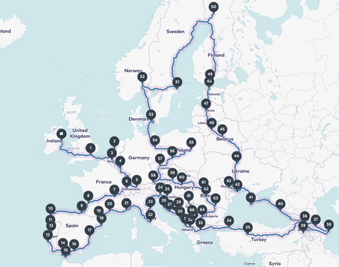 Europe Trip Map Europe Trip Map